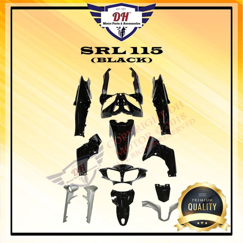 SRL 115 (CARBURETOR) COVER SET YAMAHA LAGENDA 115Z (BLACK ALL) | Shopee ...