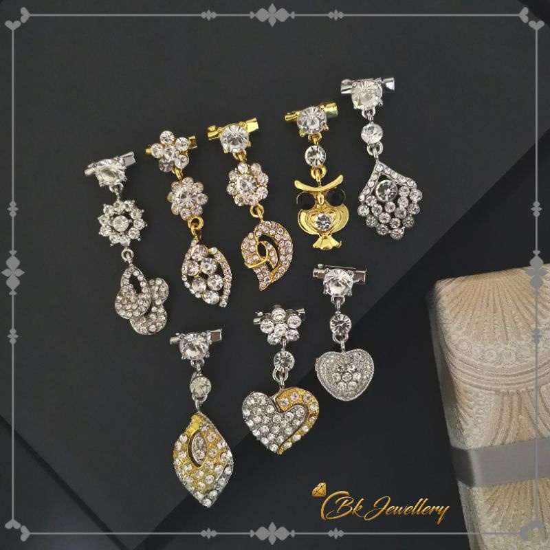 BK Kerongsang Korea Jurai Brooch Juntai Set Kiri Kanan Juntai Pin bahu ...