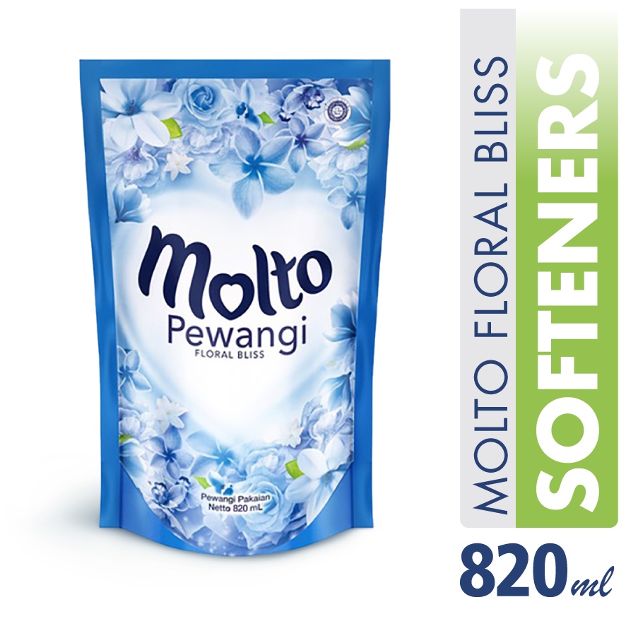 Molto Pewangi Floral Bliss pelembut pakaian/ softener 820ml | Shopee ...