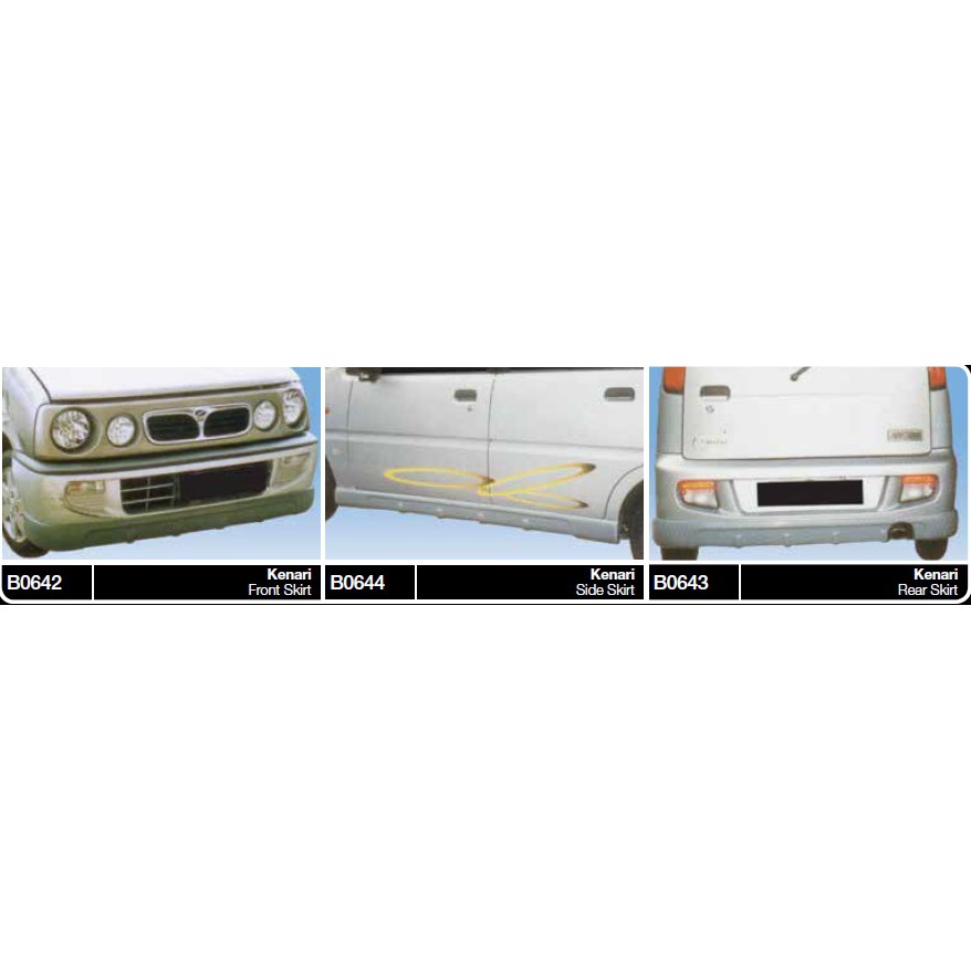 Perodua Kenari V2 OEM bodykit body kit front side rear skirt lip ...