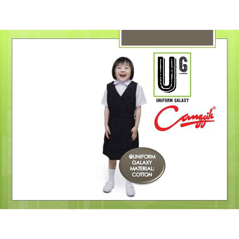 PINAFORE SEKOLAH RENDAH CANGGIH - BIRU GELAP (NAVY BLUE) - (CP 007) | Shopee Malaysia