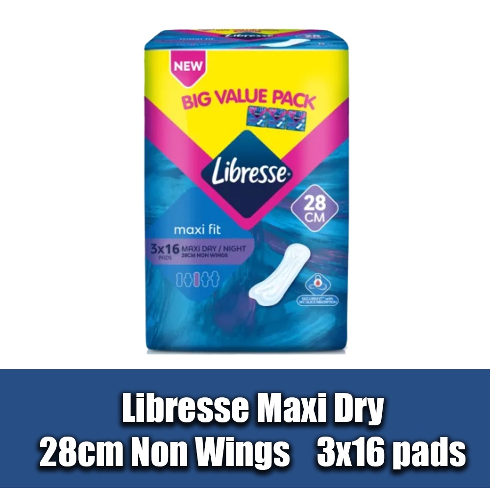 Libresse Maxi Fit (Night Wings/Wings/Non Wings/ Night Secure/28cm Non ...