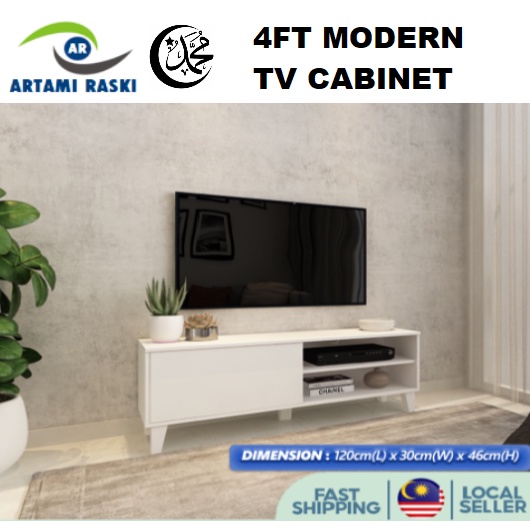 🔥MEGA SALE🔥BUATAN MALAYSIA 4Ft TV Cabinet TV Bench Modern TV Rack ...