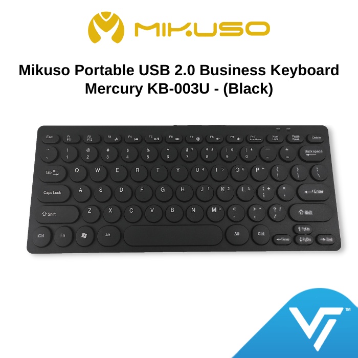 Mikuso Portable USB 2.0 Business Keyboard Mercury KB-003U - (78 ...
