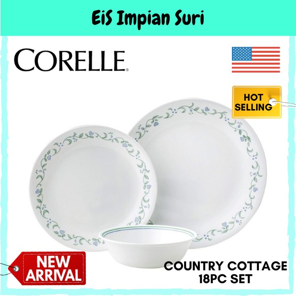 (Ready Stock!!) Corelle Country Cottage 12pcs/18pc Dinnerware Set ...
