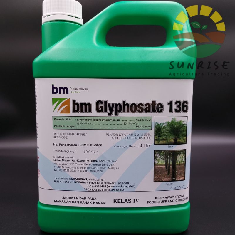 4L bm Glyphosate 136 (Rumput) Behn Meyer / Rumput Kerbau / Semalu ...