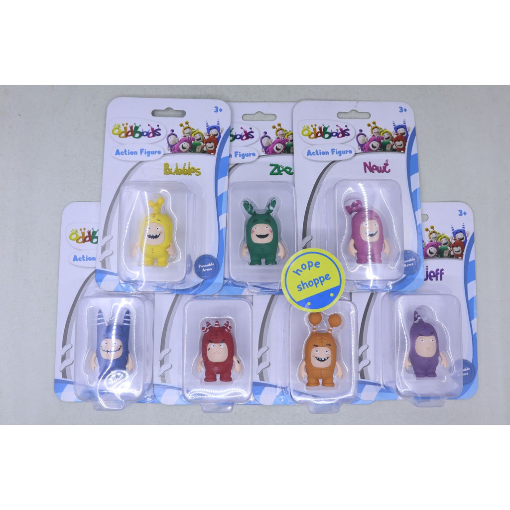 Oddbods Action Figure Fuse Pogo Newt Jeff Zee Bubbles Slick Poseable ...