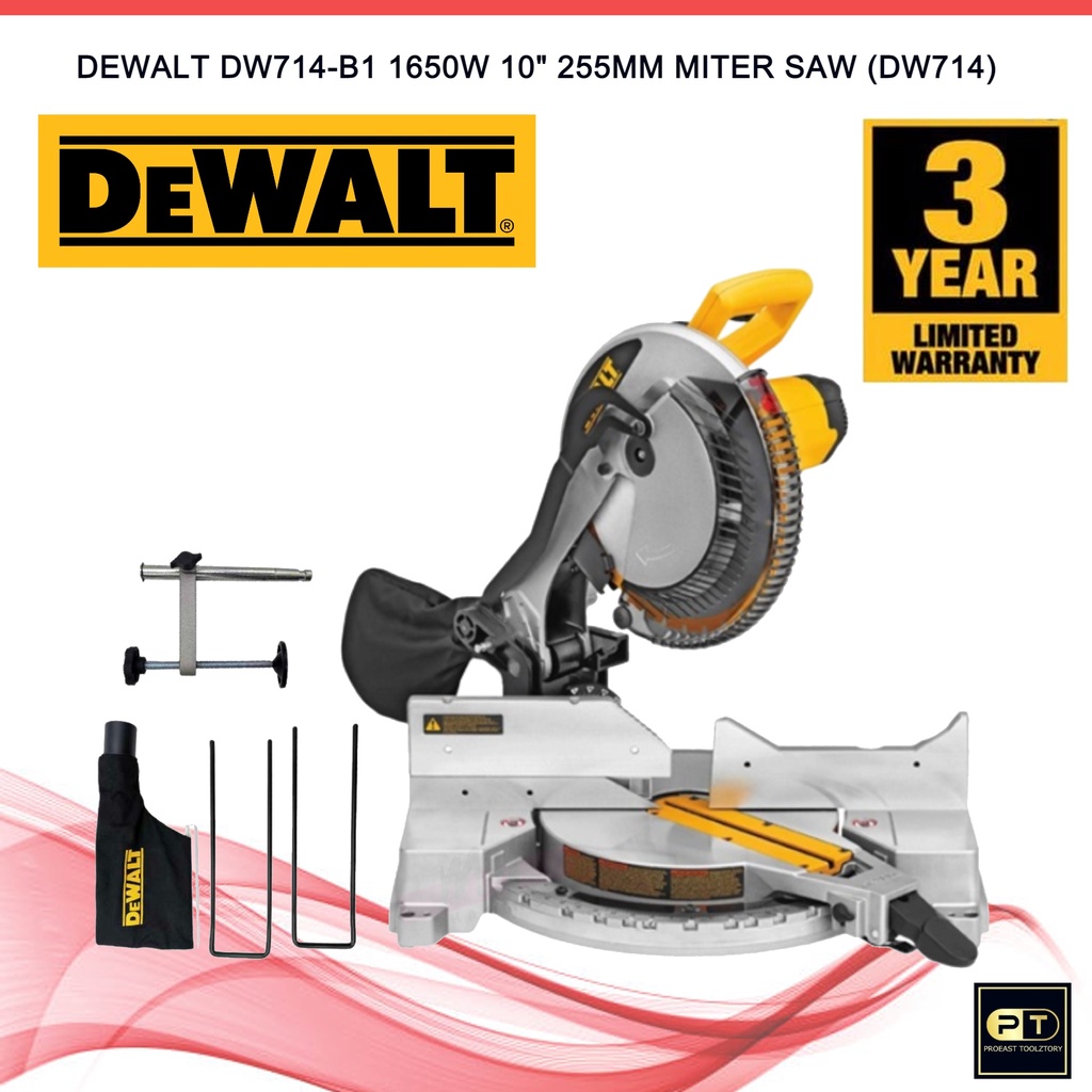 Dewalt DW714-B1 1650 W 10"/ 255mm Miter Saw ( DW714 ) | Shopee Malaysia