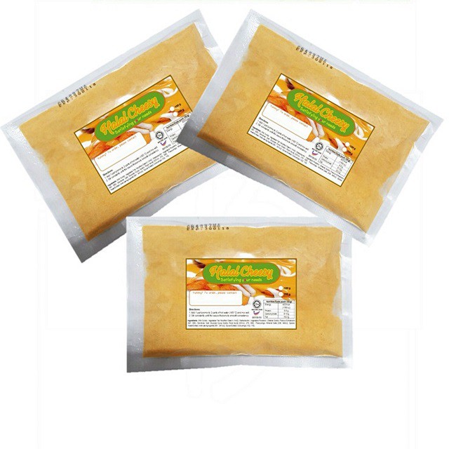 Halal Cheesy Cheese Powder (3 packs 100gm) Nacho ORIGINAL/SPICY ...