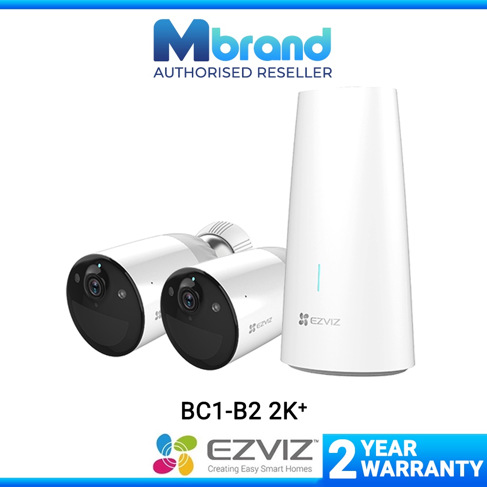 Ezviz BC1-B2 (4mp) 2K⁺ Battery Powered Rechargeable Outdoor Smart WiFi ...