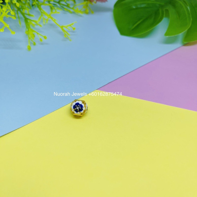 CHARMS BUNGA 🌸PANDORA 🎈 EMAS KOREA | DESIGN EMAS REAL | Shopee Malaysia