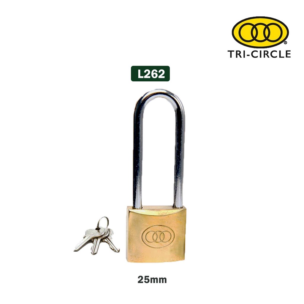 TRI-CIRCLE L262 25mm L263 32mm L264 38mm L265 50mm Brass Padlock with ...