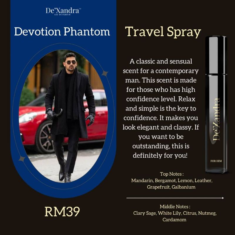 Original de'xandra devotion phantom travel spray | Shopee Malaysia
