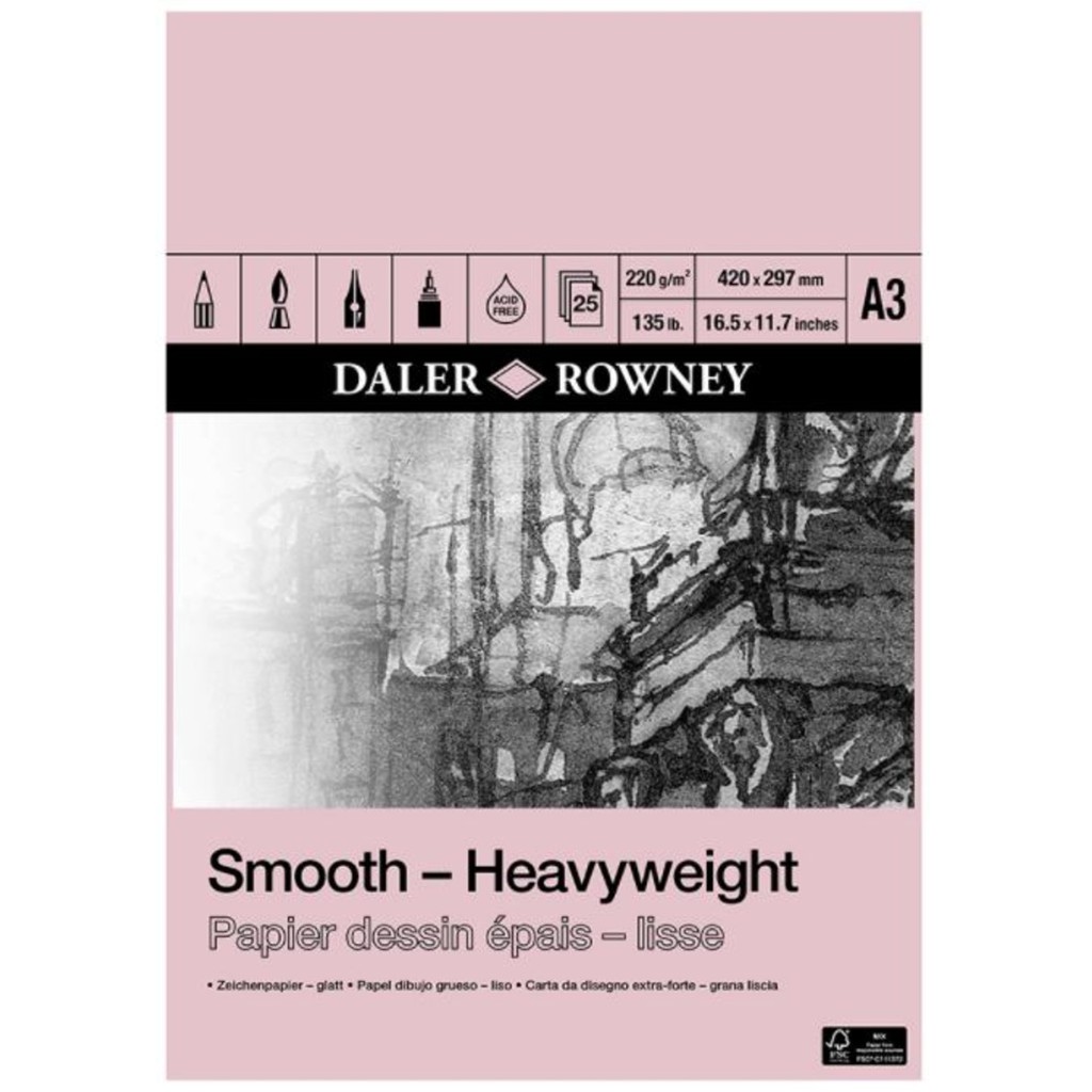 Daler Rowney A3 Cartridge Pad - Smooth Heavyweight 403040300 | Shopee ...