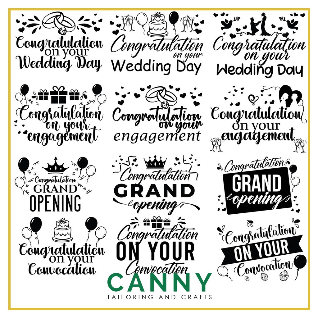 CUSTOMIZED BALLOON STICKER - CONGRATULATION STICKER A4 / A5 SIZE (1 PCS ...