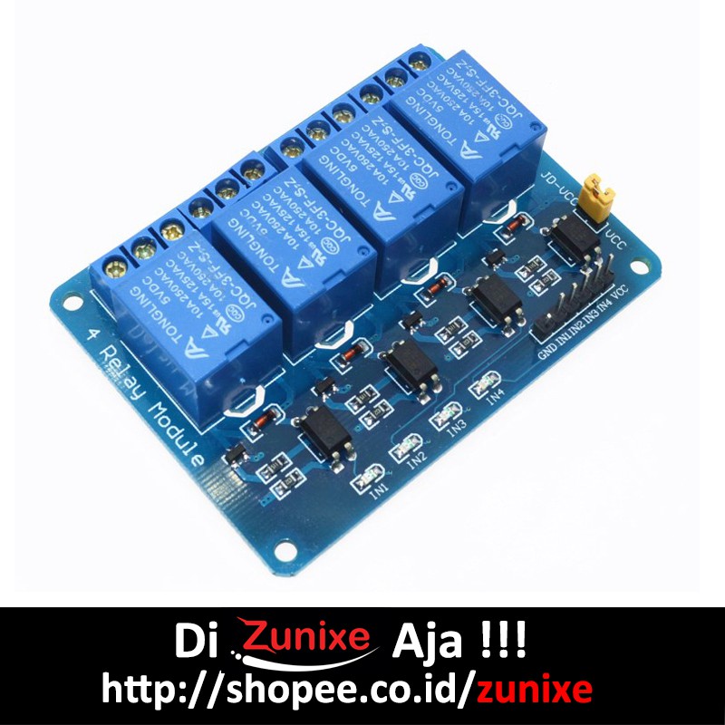 Optocoupler 4 Channel 5V DC Relay Module - AC/DC 10A Load Control (Low ...