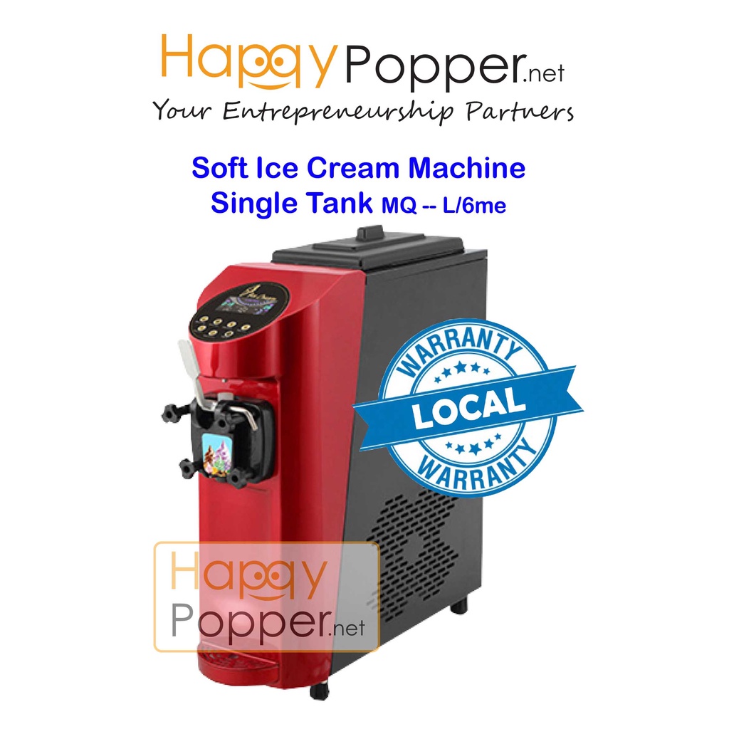 Happypopper Commercial Soft Ice Cream Machine Maker Single Tank Easy to ...