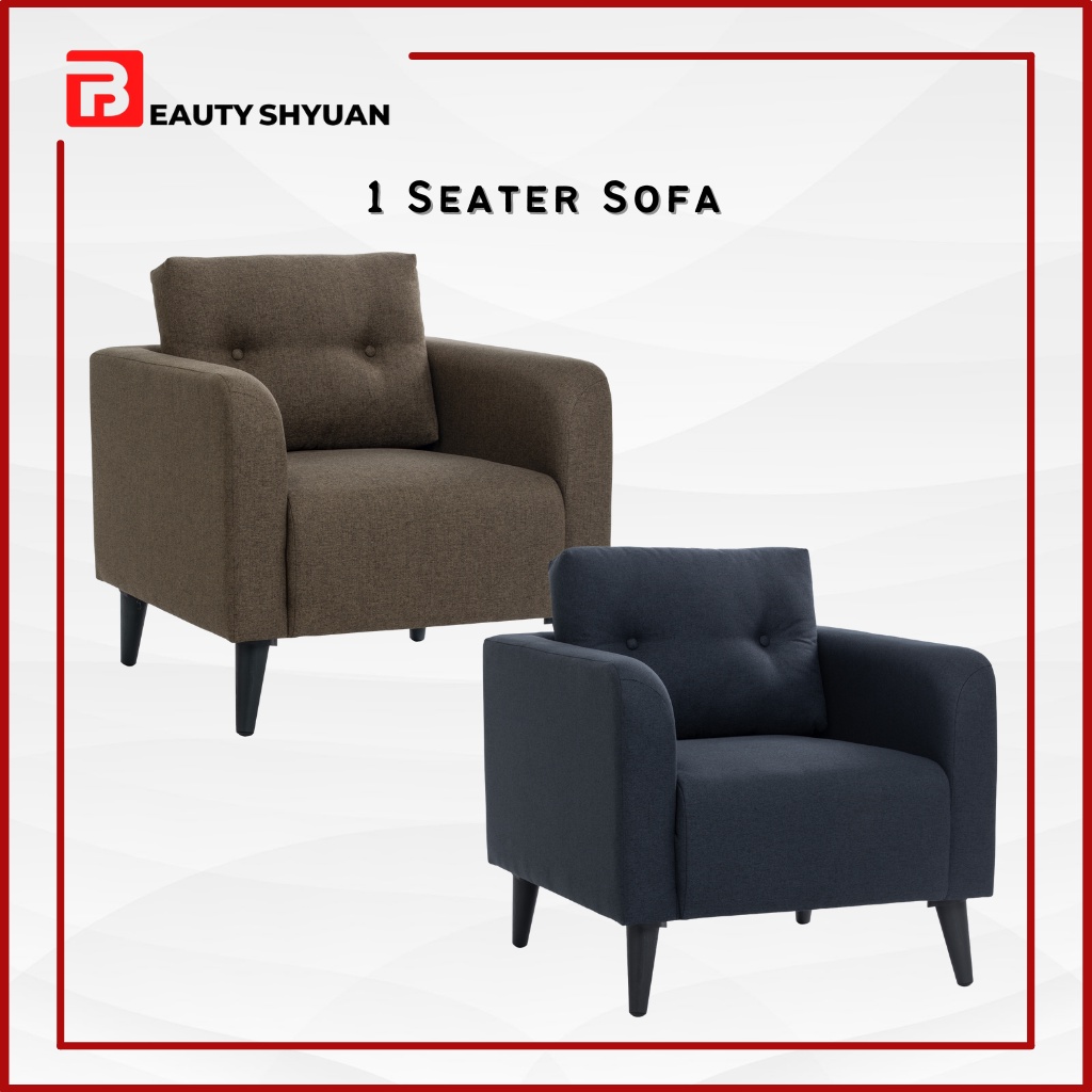 ALTO Wood Sofa 1 Seater Sofa Murah Single Sofa Chair Fabric Sofa Kain ...