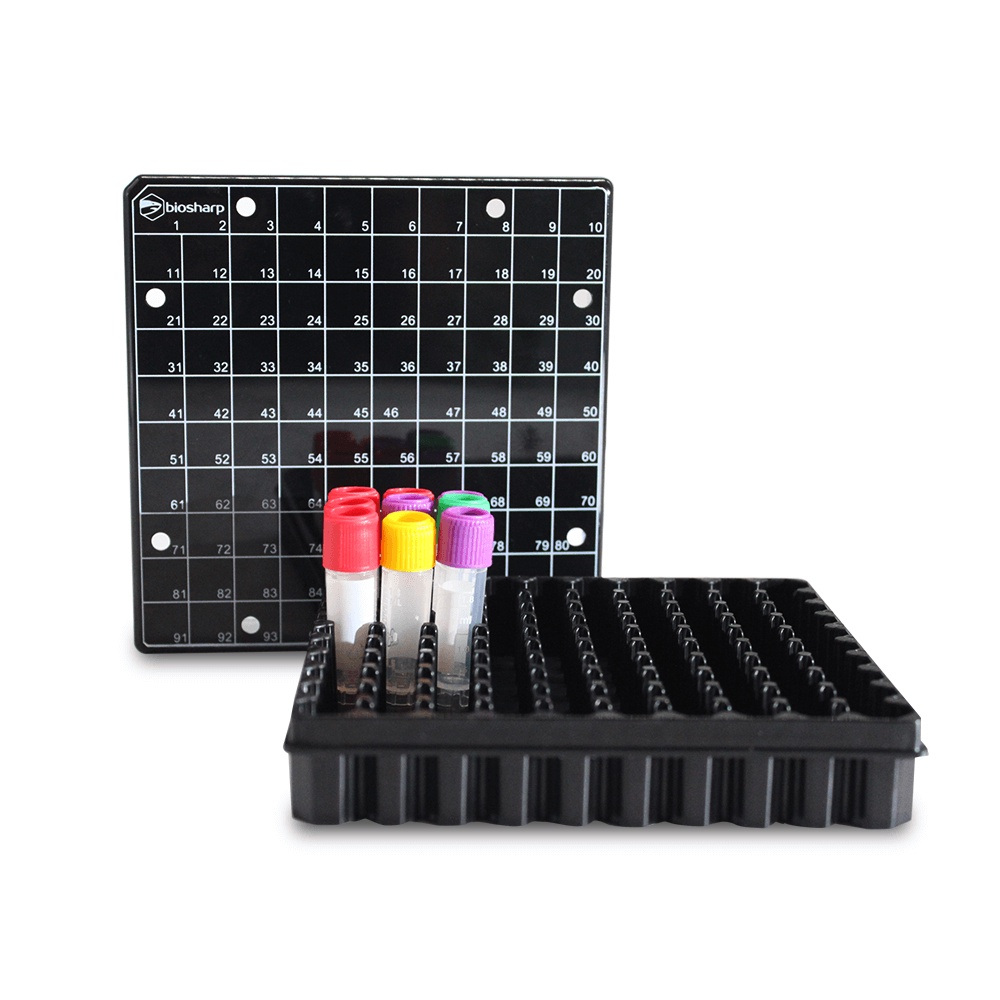 2ml Polypropylene cryogenic vial box with polycarbonate lid, amber box ...