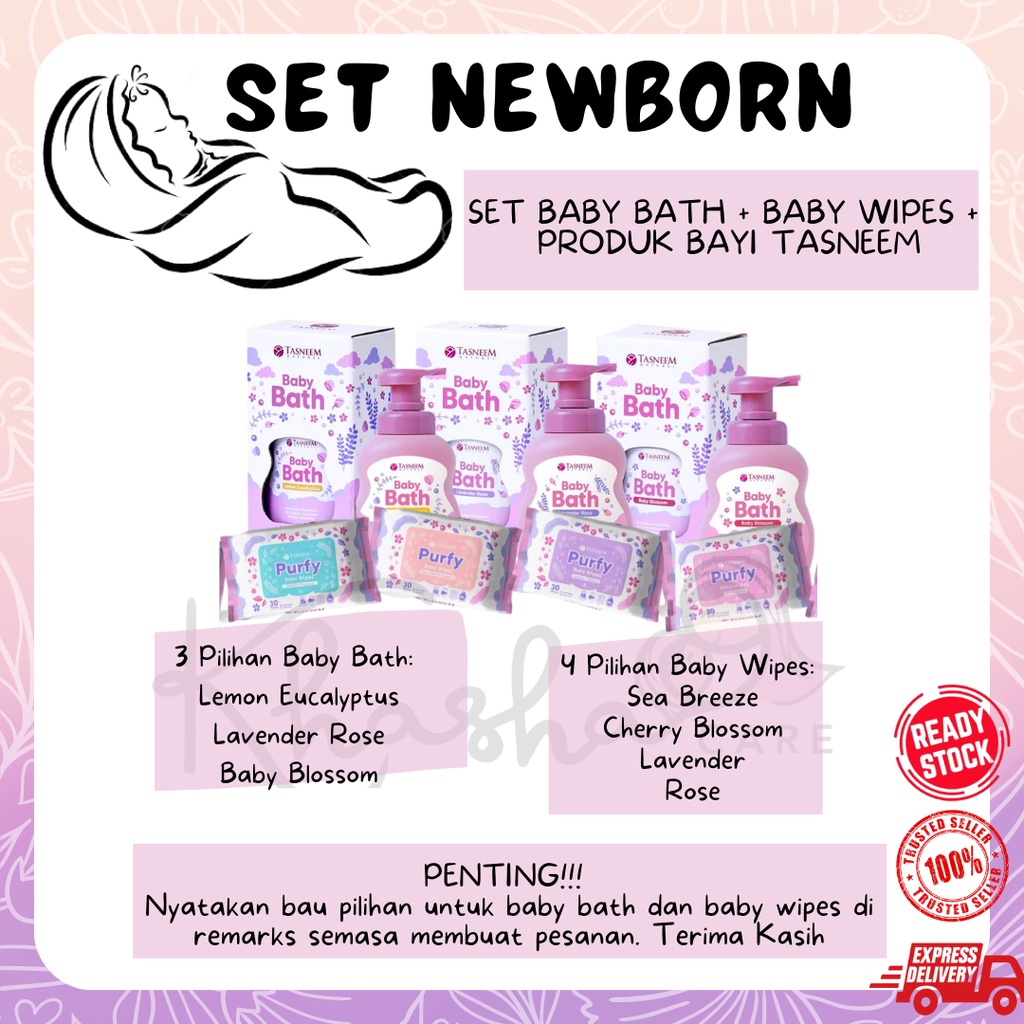 Set Bayi Baru Lahir Set Newborn Lengkap Set Hadiah Newborn Mandian ...