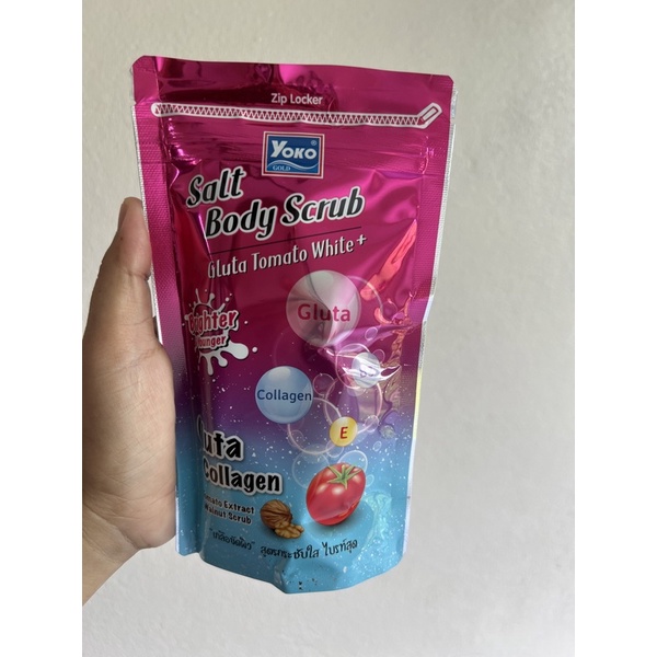 SCRUB SALT BODY GLUTA TOMATO WHITE/SCRUB GARAM GLUTA COLLAGEN | Shopee ...