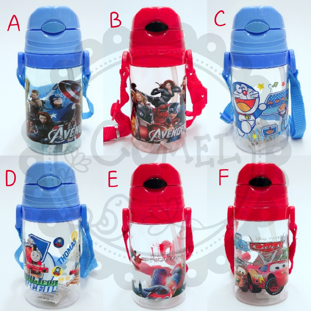 Comel Kids Captain America Doraemon Thoams Spiderman McQueen Mini Water ...
