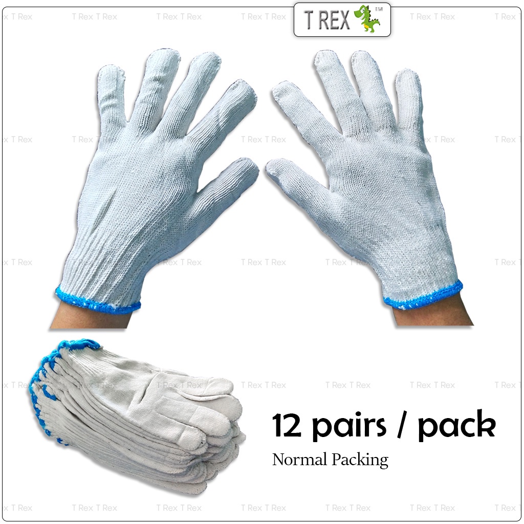(READY STOCK) Knitted Cotton Hand Glove / Cotton Glove Zipper Pack ...