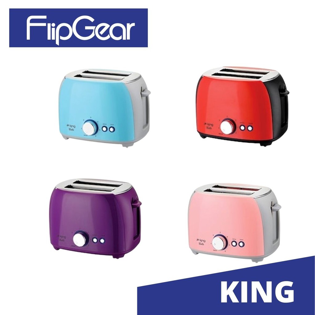 King Retro Colourful Design Bread Toaster 2 slice toaster bread ...