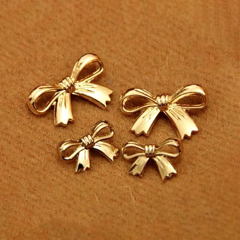 10Pieces/lot Fashion Bow Metal Buttons Sewing Material Sewing ...