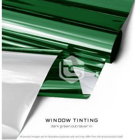 FREE TOOLS Dark Green Silver Korea Reflective Tinted Film/Tahan Panas ...
