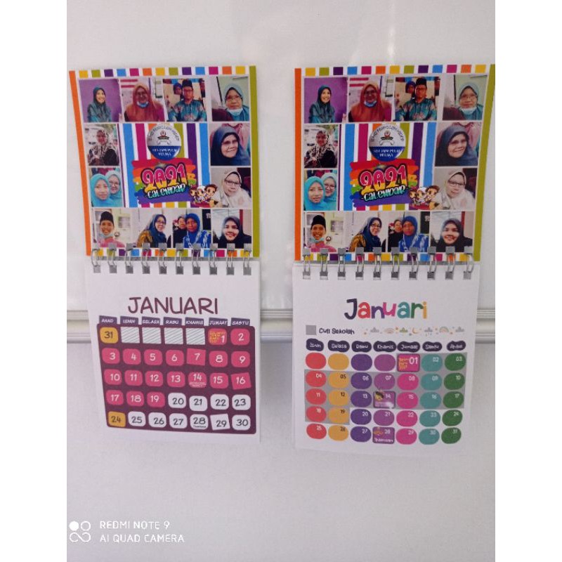 Supermini custom calendar 2021 with magnetic | Shopee Malaysia