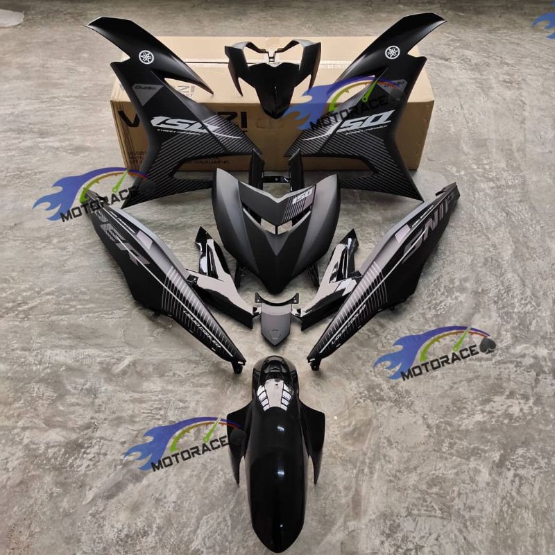 VELOZI RACING FULL BODY COVER SET SNIPER 150 STICKER TANAM YAMAHA Y15ZR V1 & V2 BLACK | Shopee ...