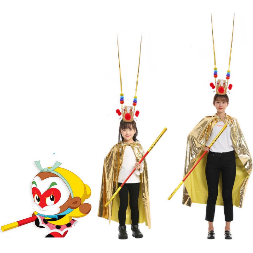 💥Malaysia Ready Stock💥Sun Wukong Purple Gold Crown Headdress Monkey ...