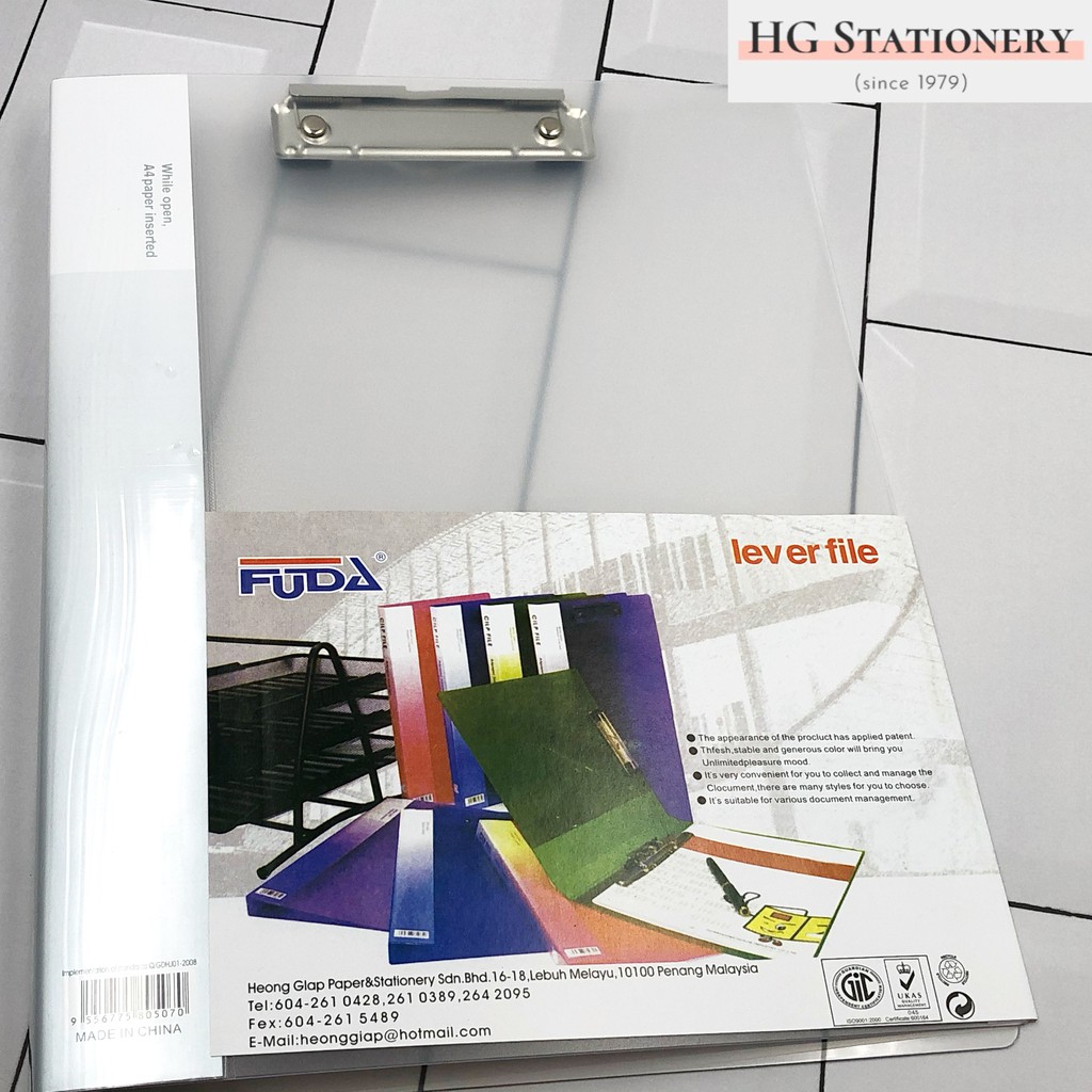 A4 Size PVC Fuda Lever Arch Double Paper Clip Managing File FEC-F1052 ...