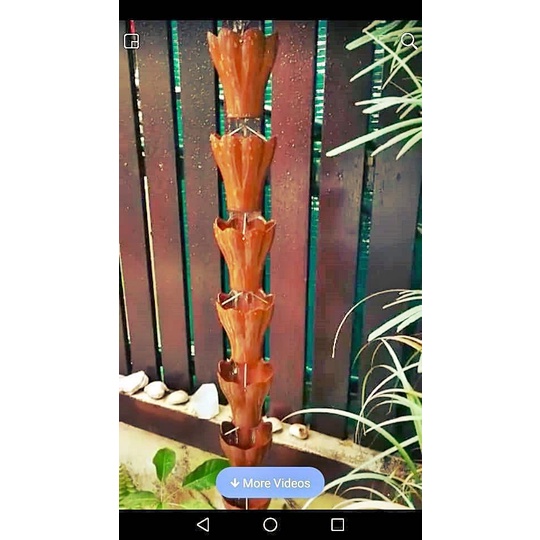 Garden Outdoor Rain Chain, Rain Water Chain 雨链, Garden Decor, Gutter ...