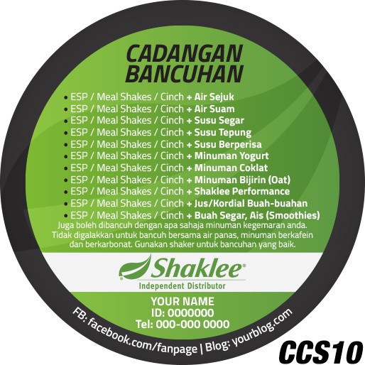 (CCS) Sticker - SHAKLEE (Canister Cap Sticker) | Shopee Malaysia