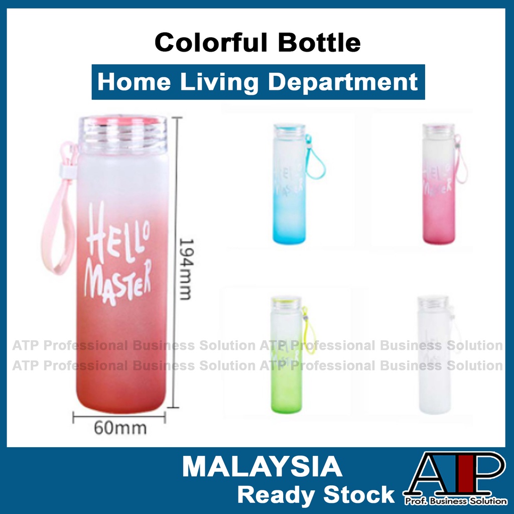 Mug🥤Colorful Cute Glass Bottle Cute Portable Bottle Drinking Water ...