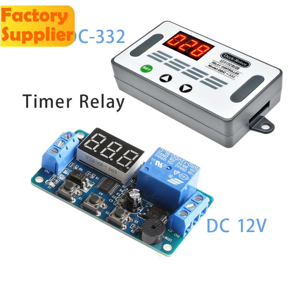 DDC-332 DC 12V Timer Delay Relay LED Digital Trigger Cycle Switch Control Module+Buzzer | Shopee ...
