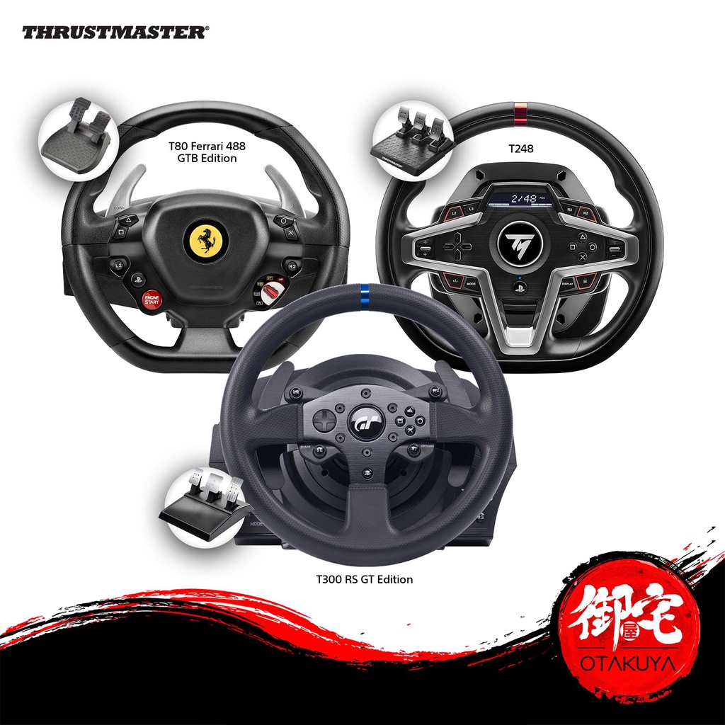 THRUSTMASTER PS4/PS5/PC Steering Wheel T248/T300 RS GT/T80 Ferrari 488 ...