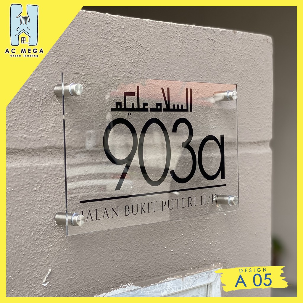 house number | nombor rumah | sign plate acrylic | number rumah | plate ...