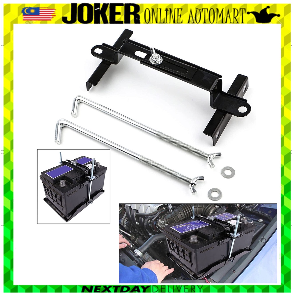 Battery Retaining Holding Clamp Bracket Bolt Tie Hold Down Kit For Car ...