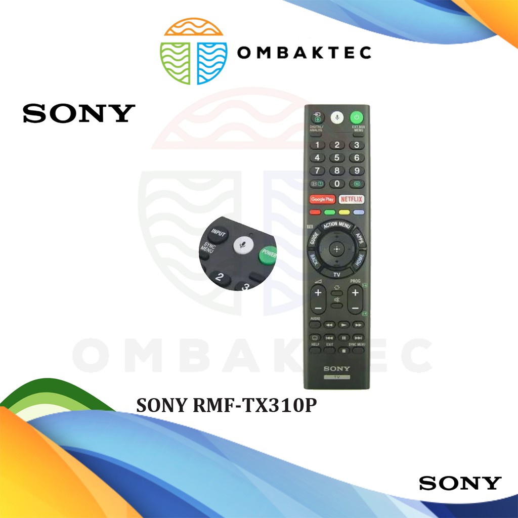 Sony RMF-TX310P RMFTX310P Bravia TV Remote Control with Microphone ...