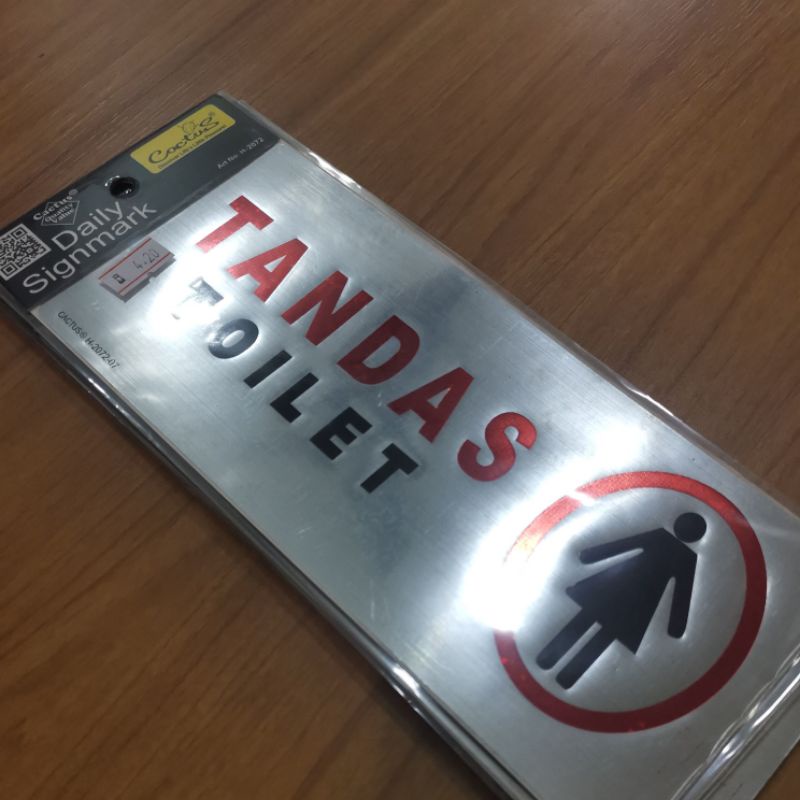 [Ready Stock. Reduce to Clear] Toilet Tandas Signage | Shopee Malaysia