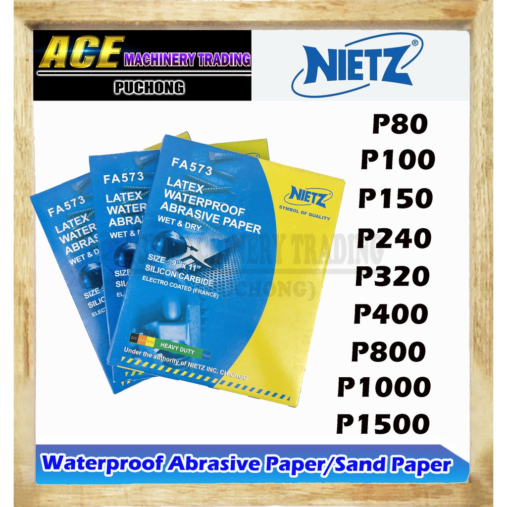 NIETZ FA573 LATEX WATERPROOF ABRASIVE PAPER SAND PAPER Waterproof ...