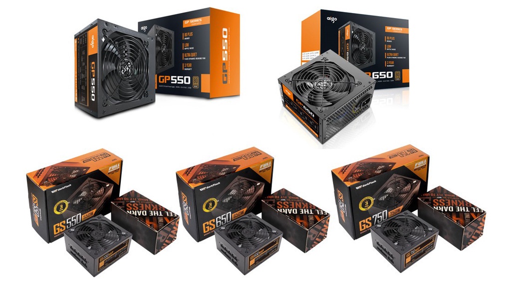 AIGO PSU 550W GP550 / 650W GP650 / GS550 / GS650 / GS750 80+ BRONZE ...