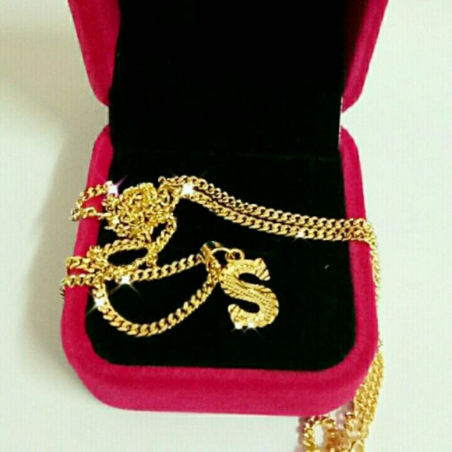 RANTAI LOKET HURUF SUASA ORIGINAL 18K | Shopee Malaysia
