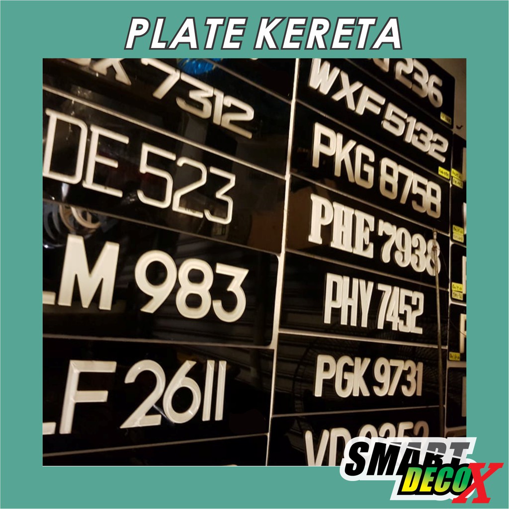 NUMBER PLATE KERETA KRISTAL WHITE) | Shopee Malaysia