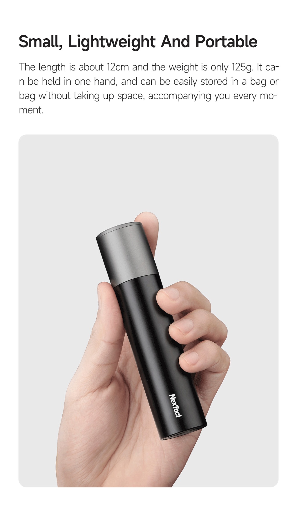 Nextool Powerful Zoom Flashlight Telescopic Focus 2 Modes Rechargeable ...