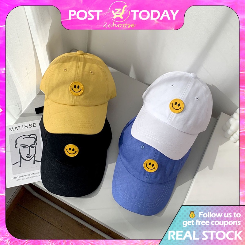 Ready Stock Kids Cap Cartoon Smiley Caps Fashion Sun Hats Boy Girl Caps ...