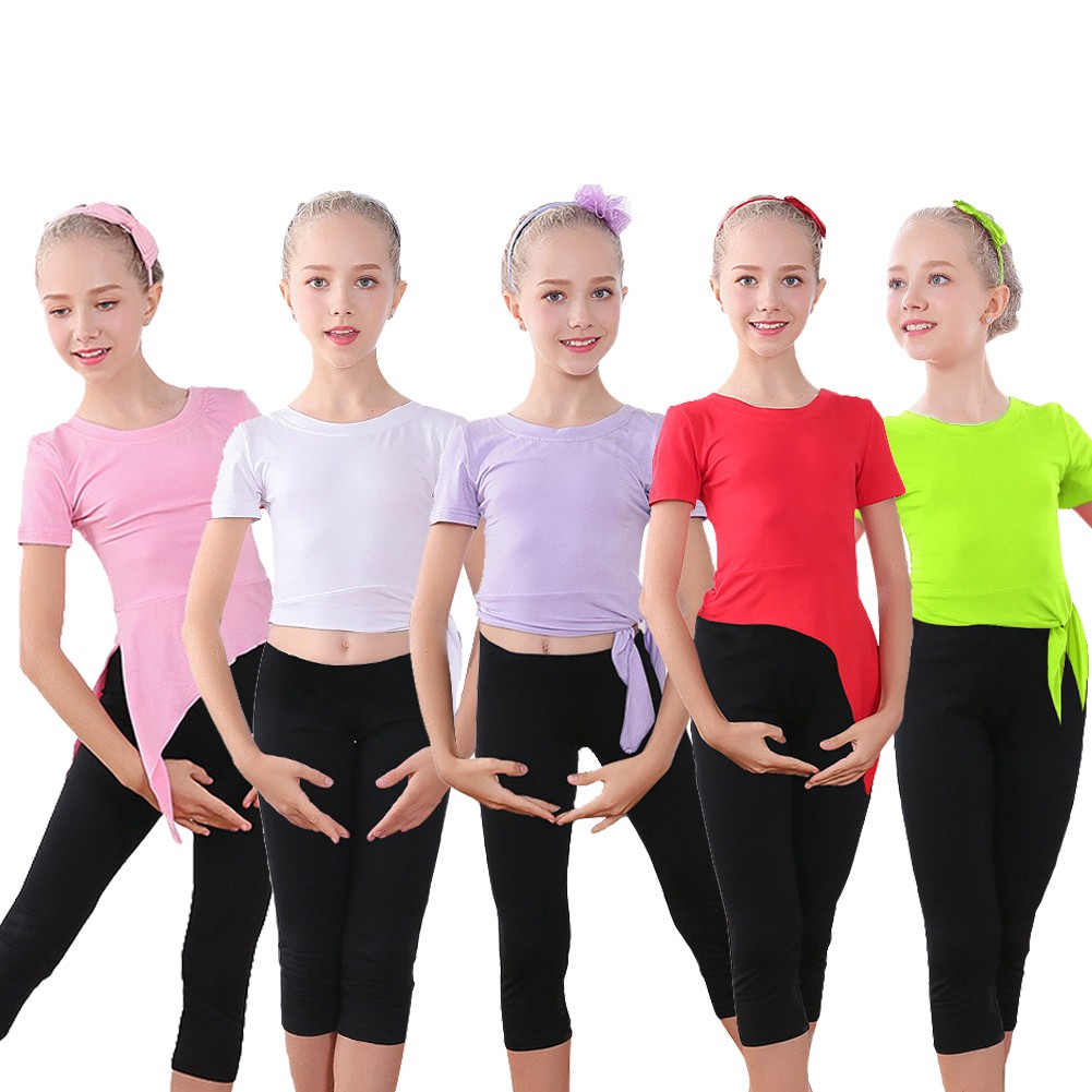 Ready Stock Kids Girls Ballet Gymnastics Outfit Elasticity Dance ...